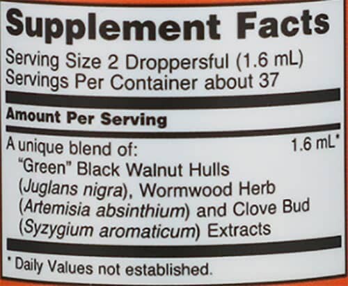 "Green" Black Walnut Wormwood Complex Liquid | NOW Foods