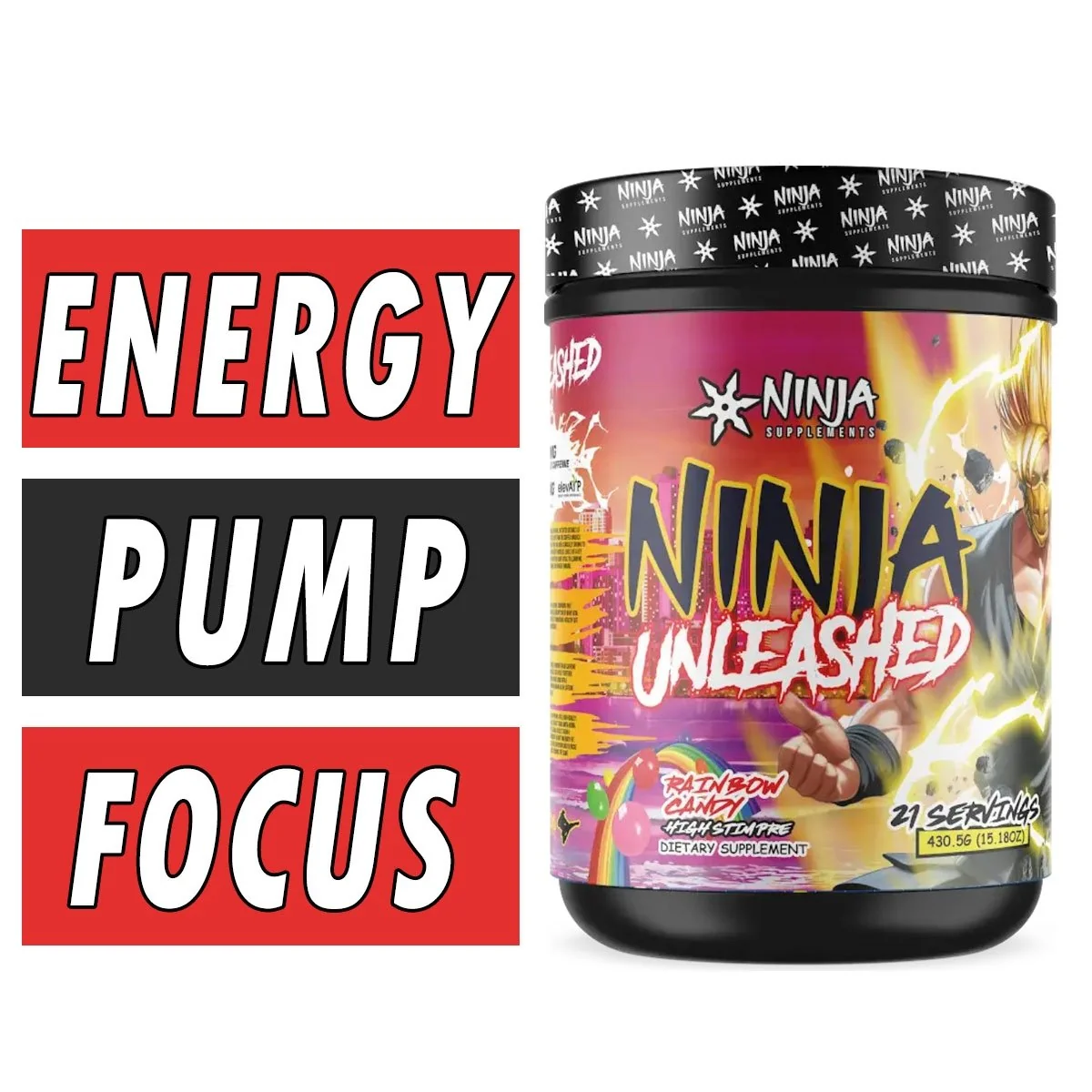 Ninja Unleashed | High Stim Pre Workout | Same Day Shipping