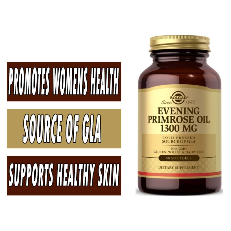 Evening Primrose Oil 1300 mg | Solgar | Source of GLA