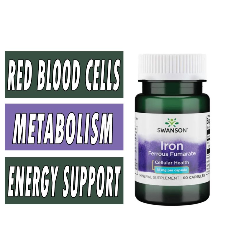 Swanson | Iron Ferrous Fumarate | Overall Wellness