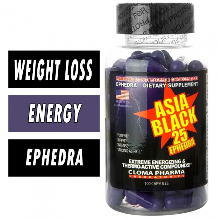 Asia Black™ 25 Fat Burner (with Ephedra) - Cloma Pharma ...