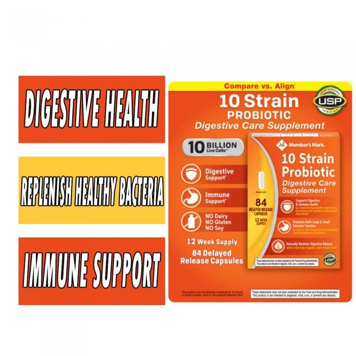10 Strain Probiotic | Member’s Mark | Digestive Health