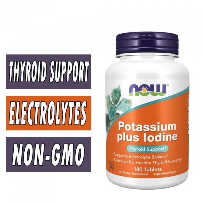Potassium Plus Iodine | Thyroid Support | NOW Foods