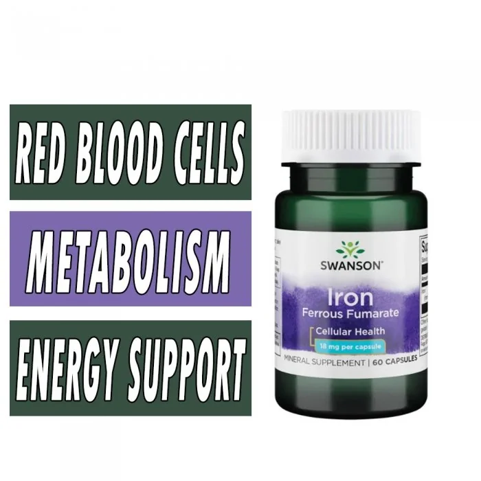 Swanson | Iron Ferrous Fumarate | Overall Wellness